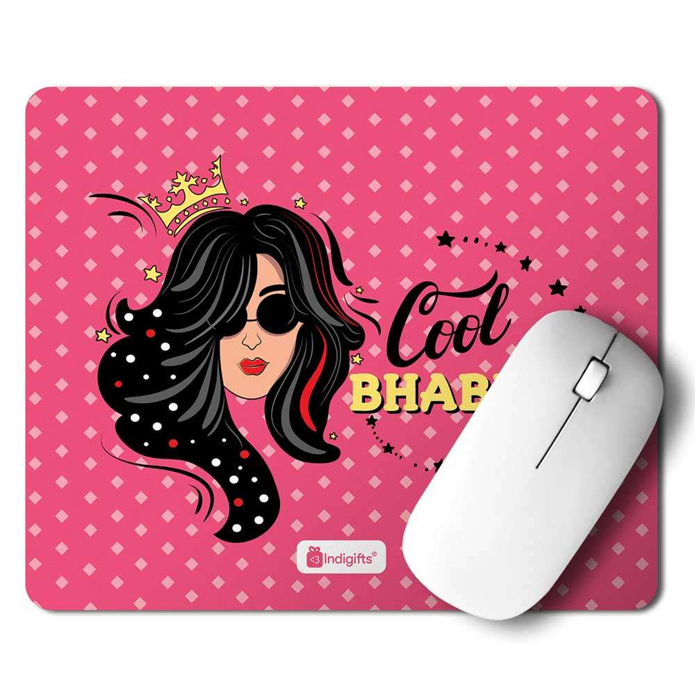 Hand Illustration Pink Mouse Pad – Indigifts
