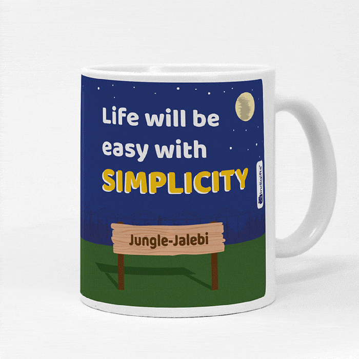 Jungle-Jalebi Cheerful Kids Coffee Mug, Blue-325 ML – Indigifts